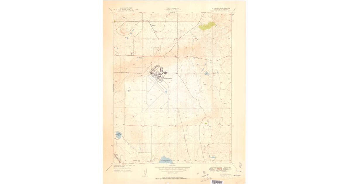 1950 Map of Elsmere, El Paso County, CO — High-Res | Pastmaps