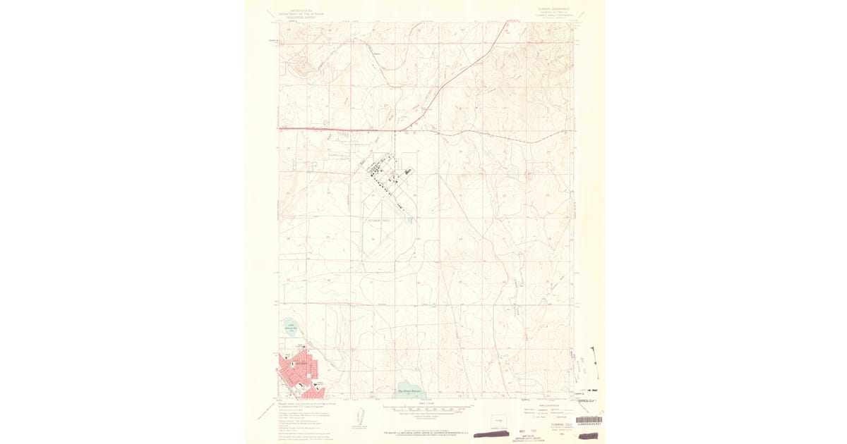 1961 Map of Elsmere, El Paso County, CO — High-Res | Pastmaps