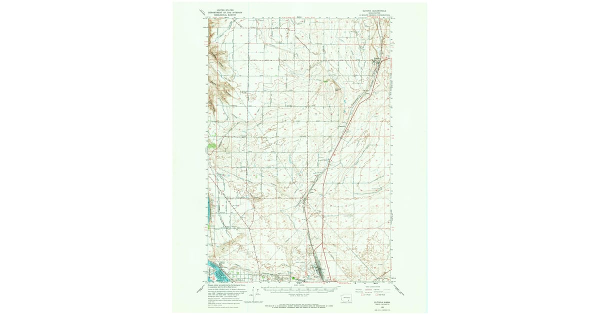 1965 Map of Eltopia, Franklin County, WA — High-Res | Pastmaps