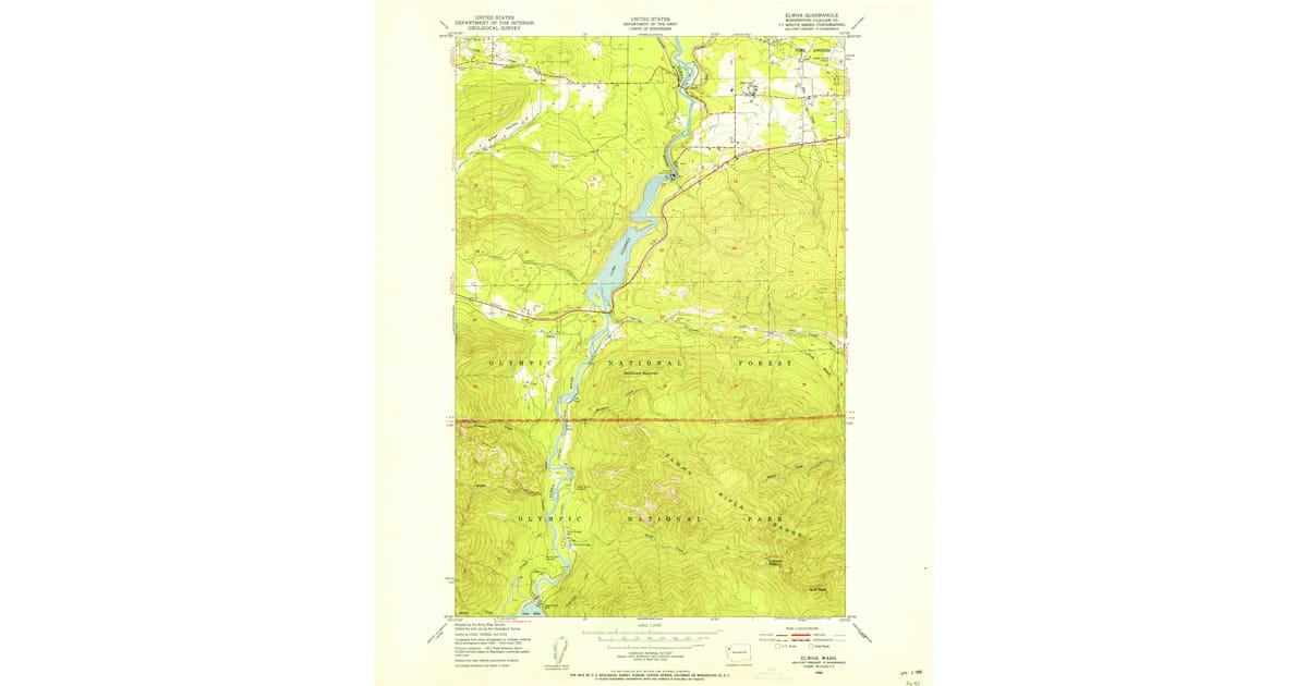 1950 Map of Elwha, Clallam County, WA — High-Res | Pastmaps