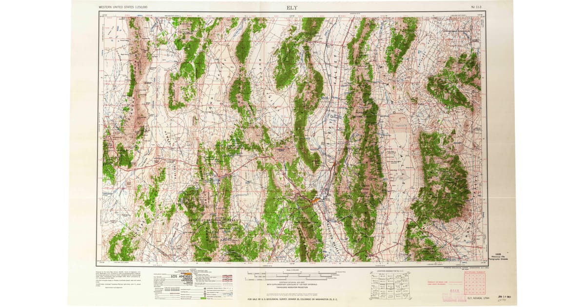 1960s Maps of Mineral Heights, White Pine County | Pastmaps