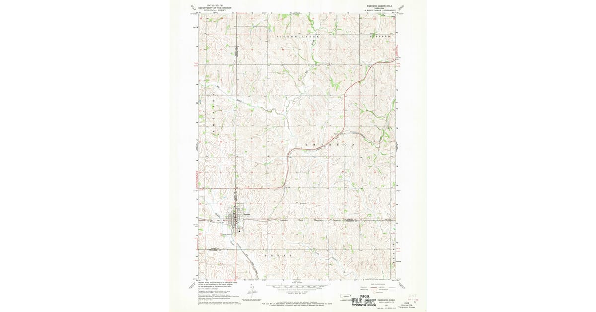 1967 Map of Emerson, NE — High-Res | Pastmaps
