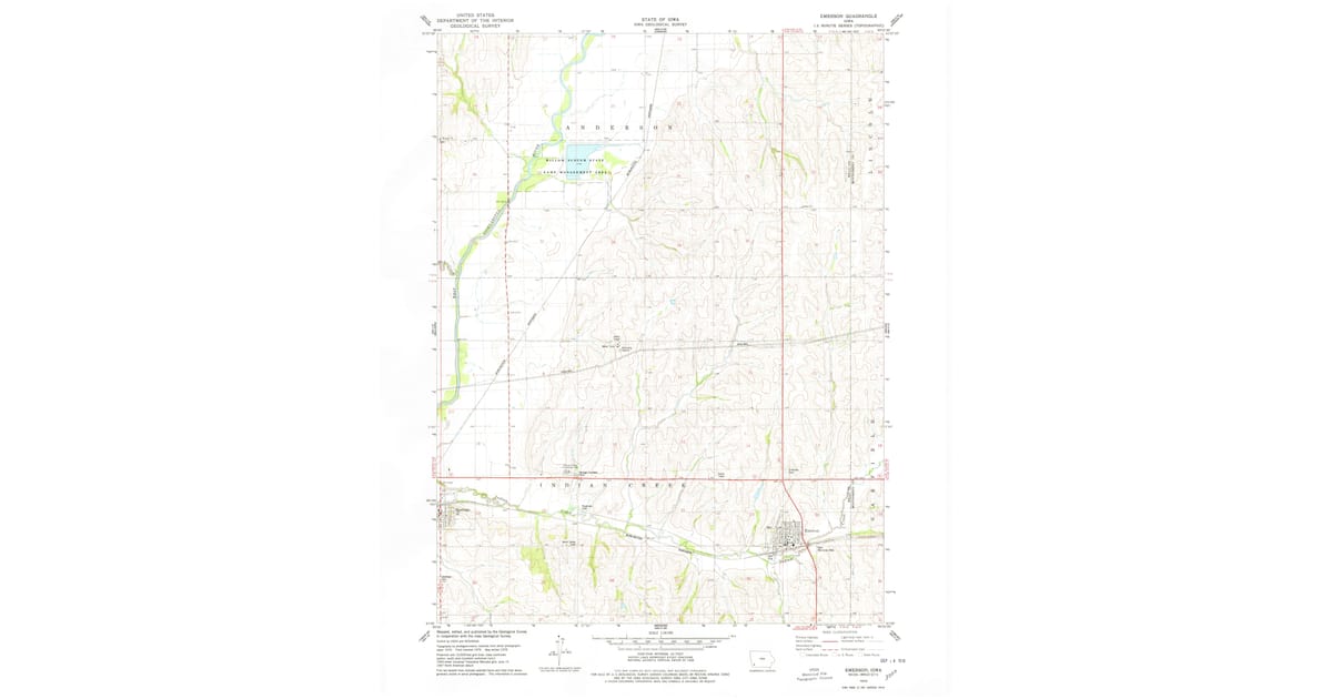 1978 Map of Emerson, IA — High-Res | Pastmaps