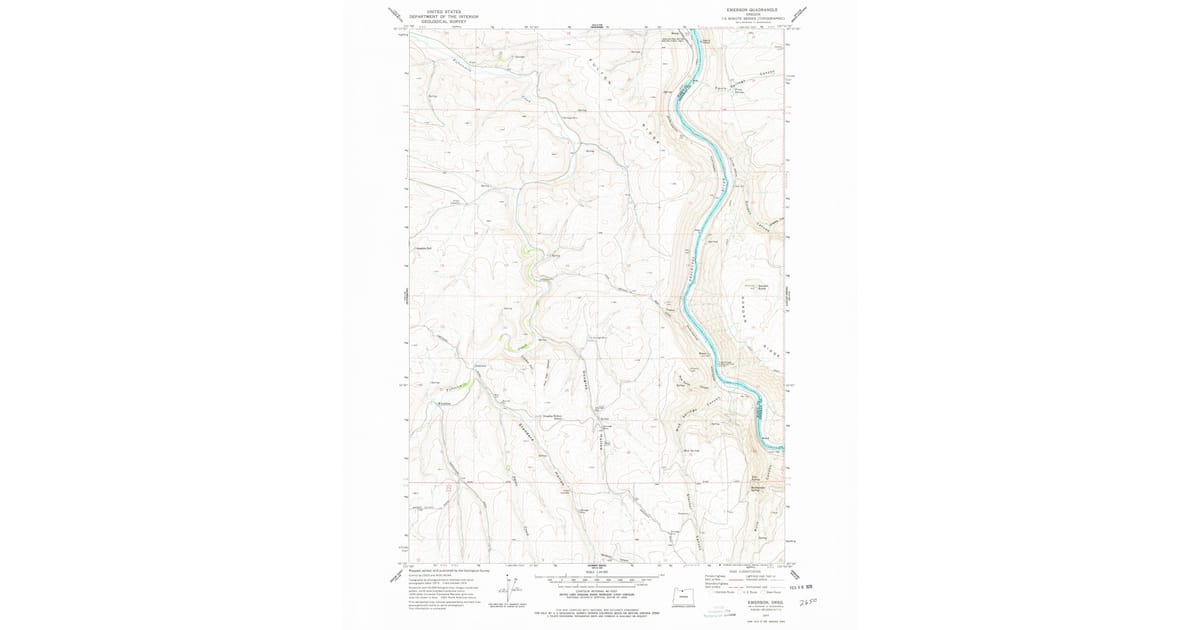 1977 Map of Emerson, Wasco County, OR — High-Res | Pastmaps