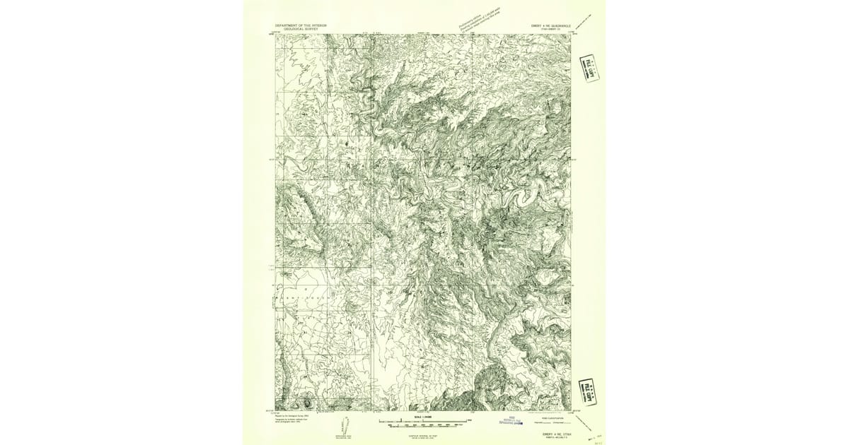 1953 Map of Emery 4 NE, Emery County, UT — High-Res | Pastmaps