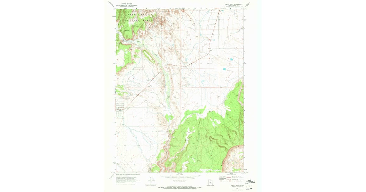 1968 Map of Emery East, Emery County, UT — High-Res | Pastmaps