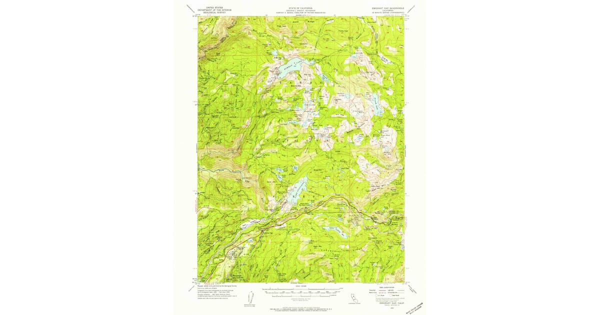 1955 Map of Emigrant Gap, Nevada County, CA — High-Res | Pastmaps