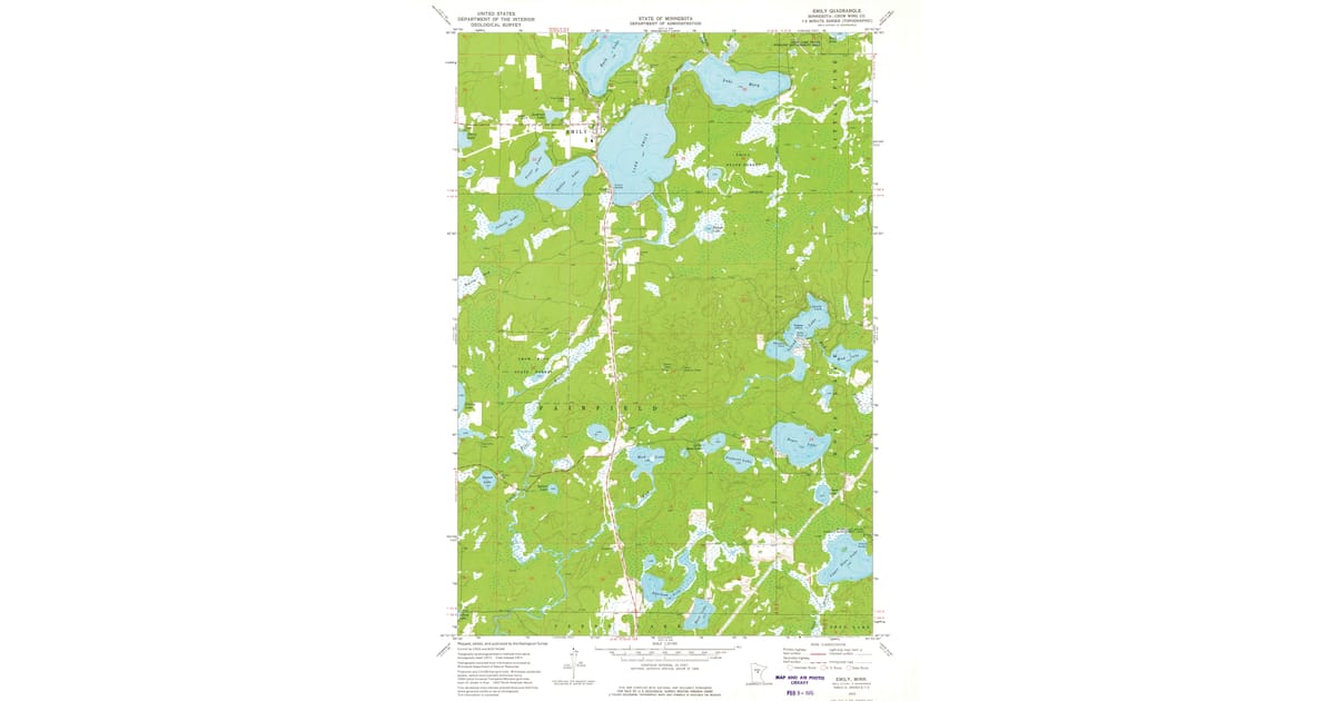 1973 Map of Emily, MN — High-Res | Pastmaps