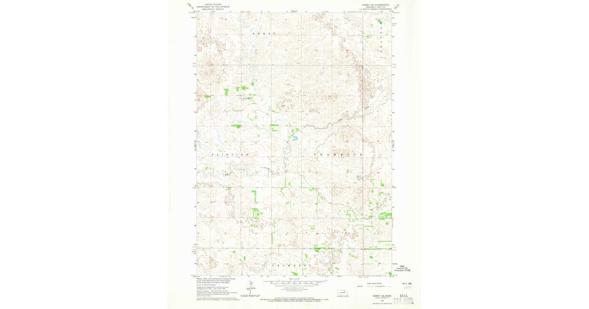 1964 Map of Emmet SE, Holt County, NE — High-Res | Pastmaps