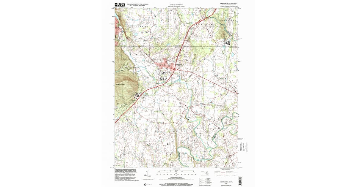 1990s Maps of Bollinger Heights, MD | Pastmaps