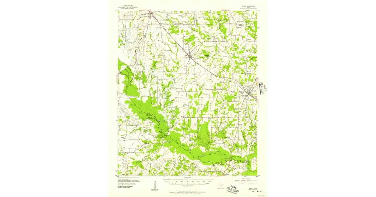 1956 Map of Emory, TX — High-Res | Pastmaps