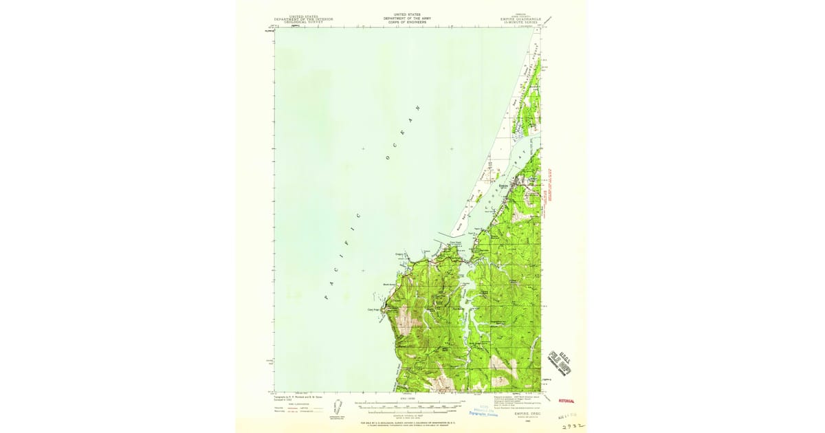 1942 Map of Empire, Coos County, OR — High-Res | Pastmaps