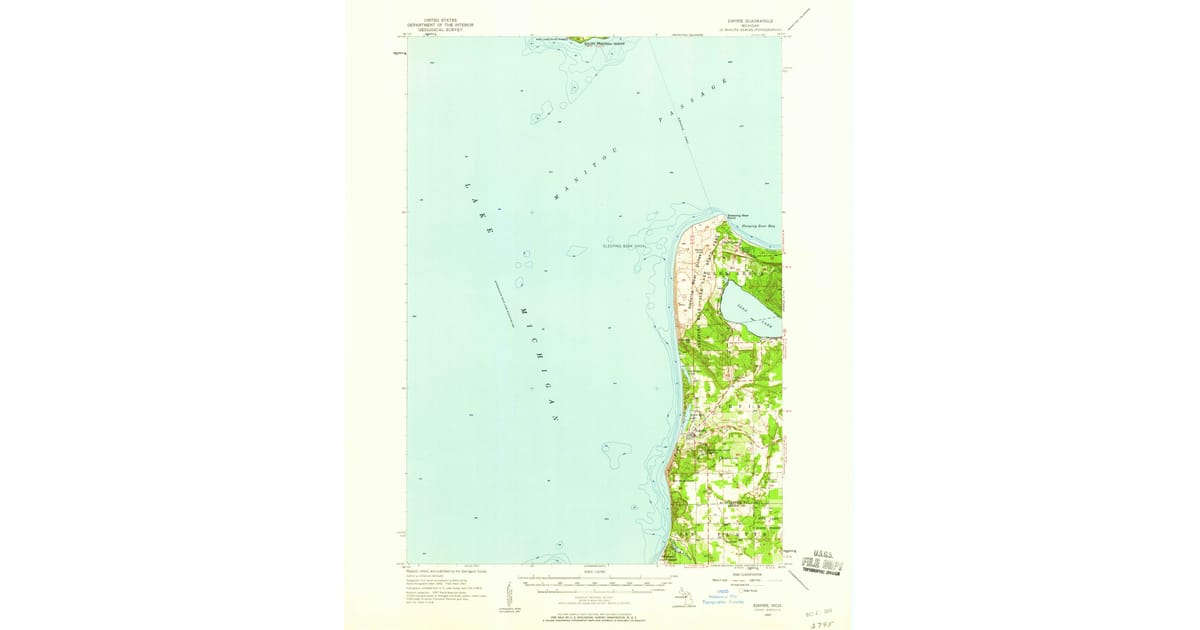 1957 Map of Empire, MI — High-Res | Pastmaps