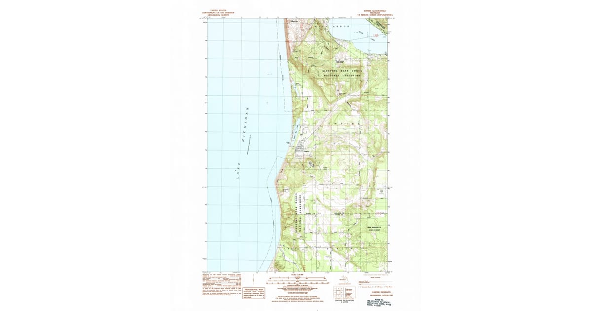 1983 Map of Empire, MI — High-Res, 1984 Print #2 | Pastmaps