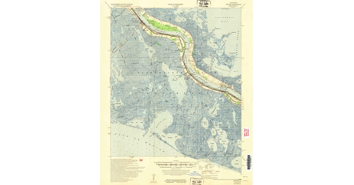 1950s Maps of Port Sulphur, LA | Pastmaps