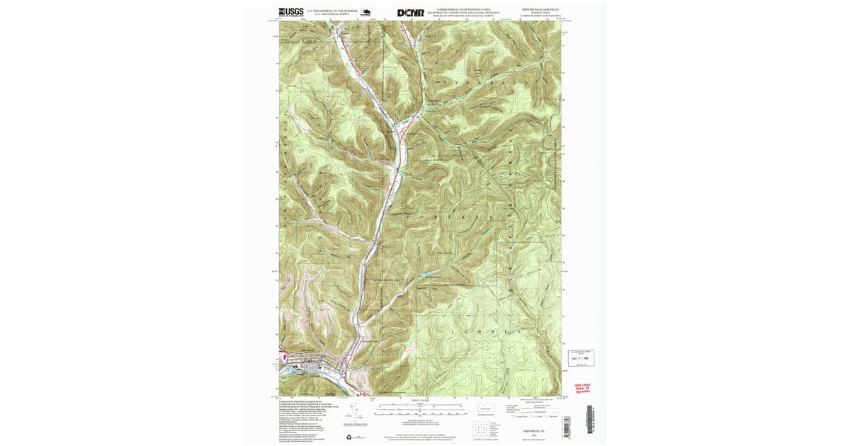 1990s Maps of Cameron County, PA | Pastmaps