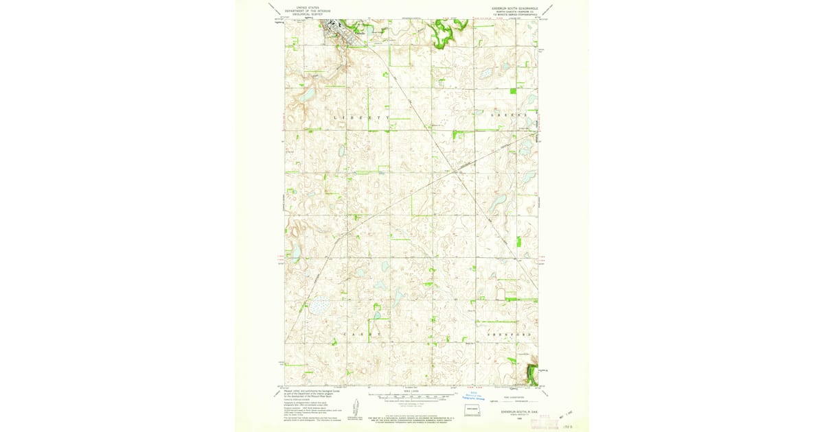1960 Map of Enderlin South, Ransom County, ND — High-Res | Pastmaps