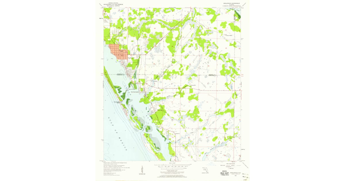 1950s Maps of Manasota Key, FL | Pastmaps