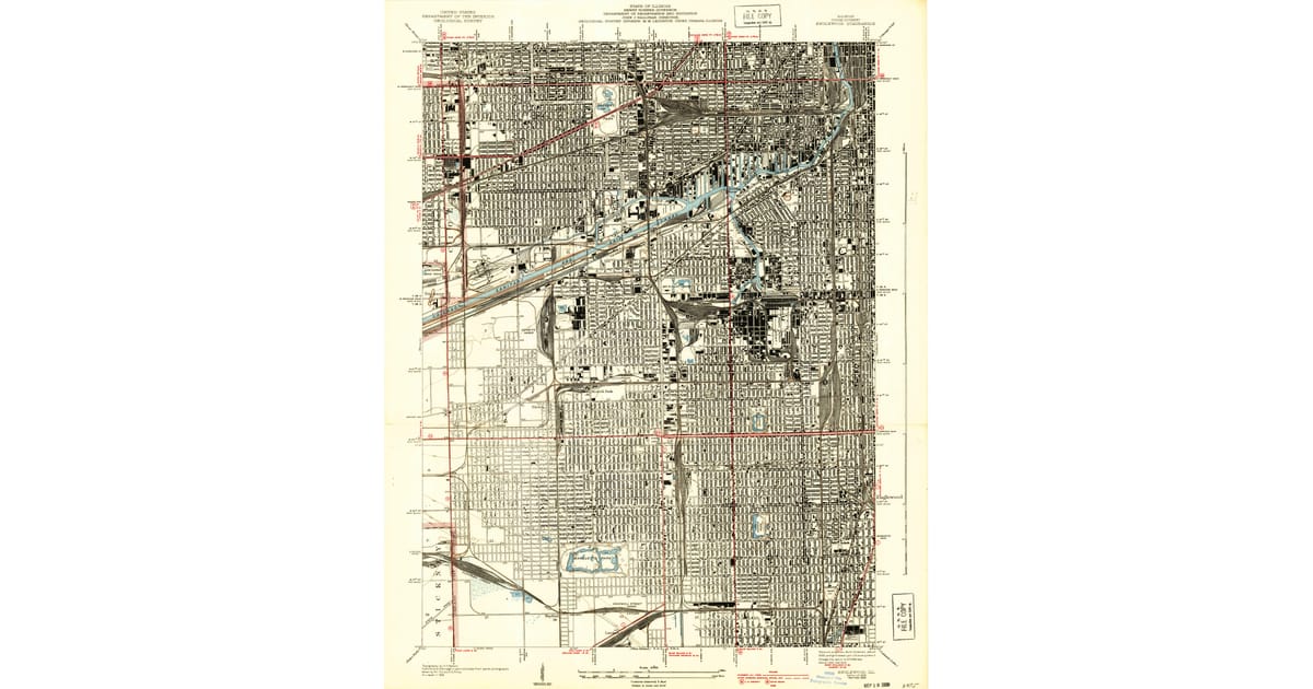1929 Map of Englewood, Cook County, IL — High-Res, 1939 Print #2 | Pastmaps