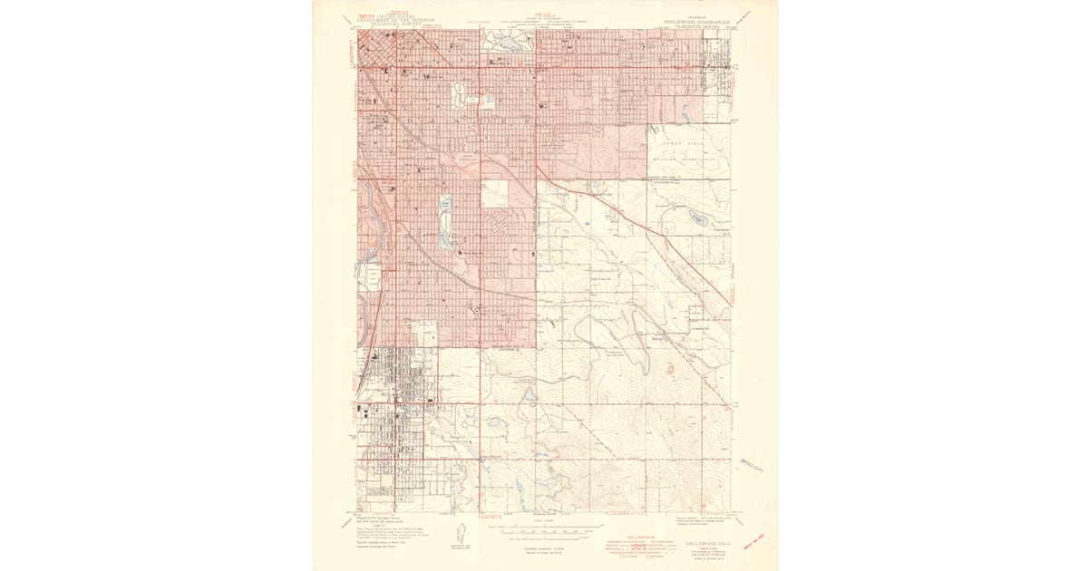 1950s Maps of Holly Hills, CO | Pastmaps