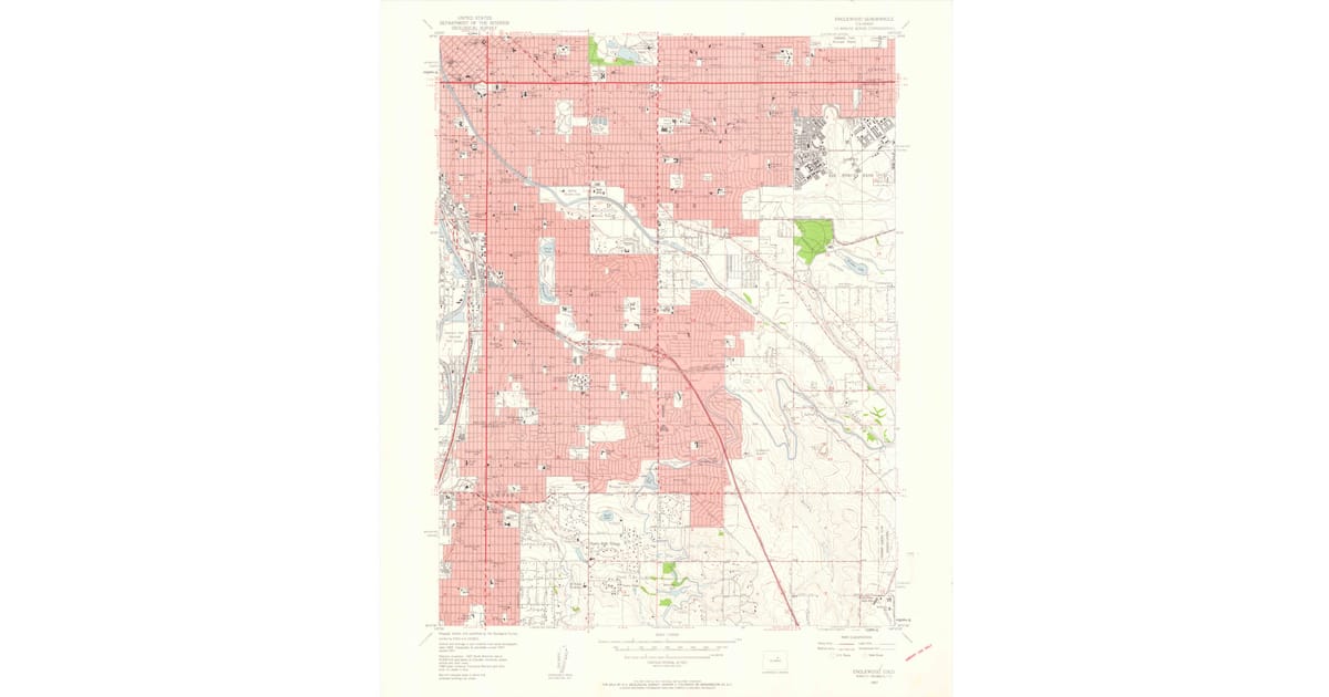 1957 Map of Englewood, CO — High-Res | Pastmaps