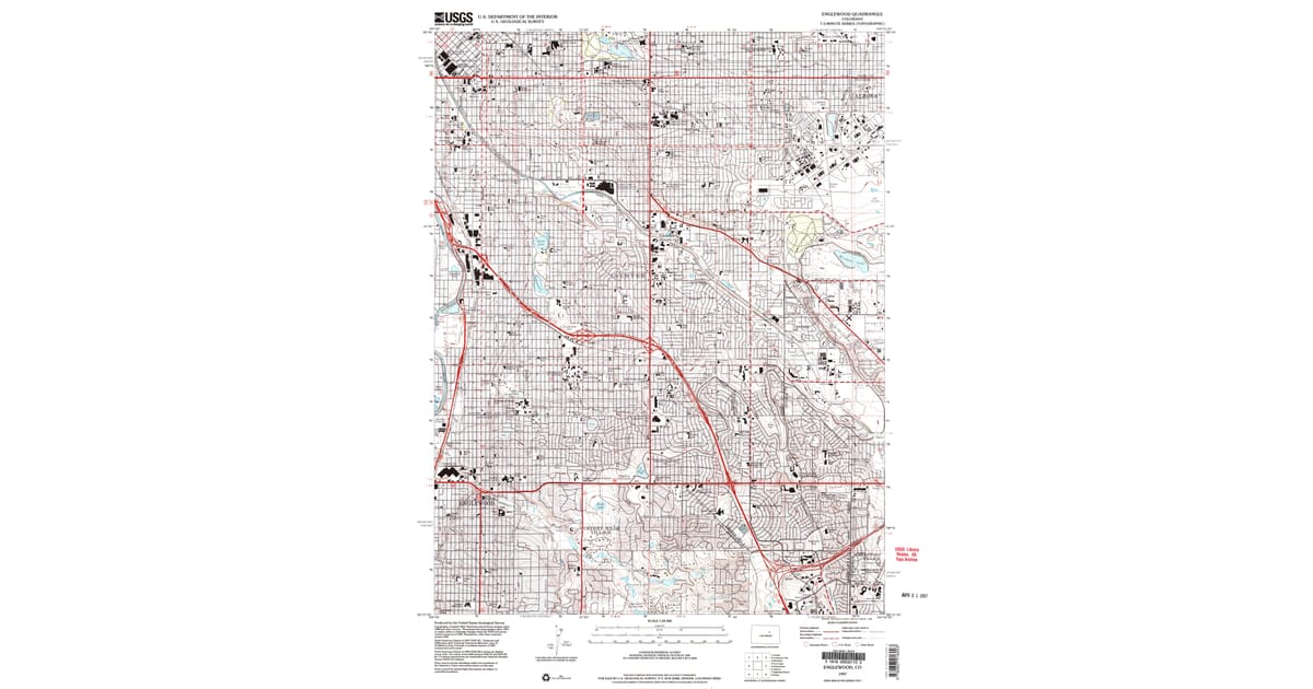 1997 Map of Englewood, CO — High-Res | Pastmaps
