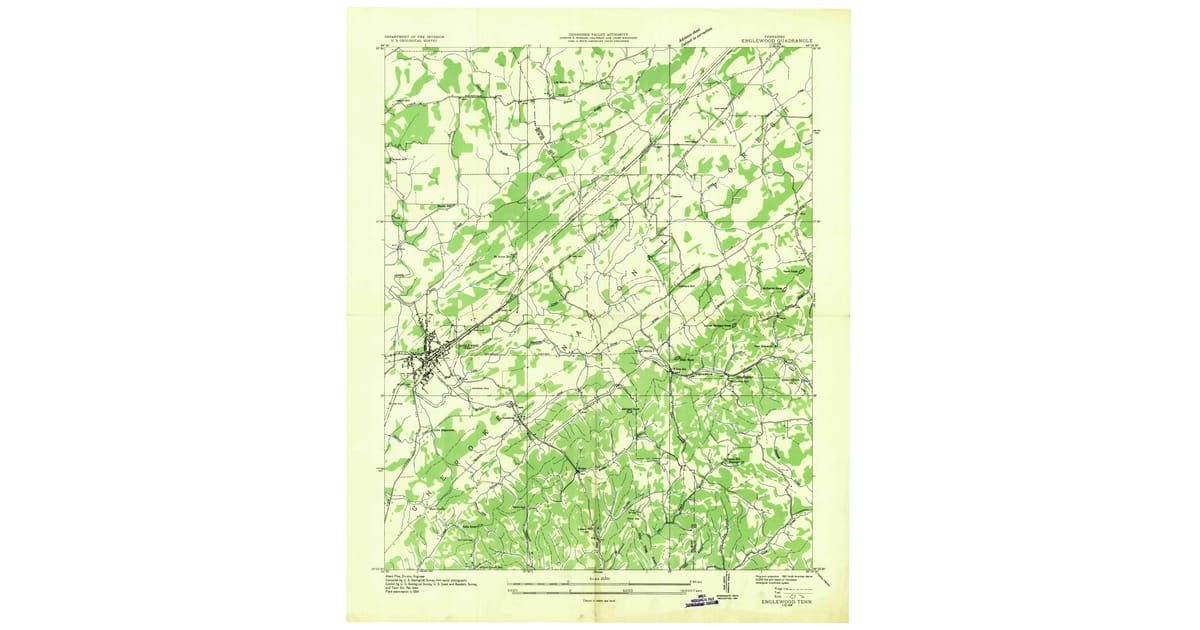 1934 Map of Englewood, TN — High-Res | Pastmaps