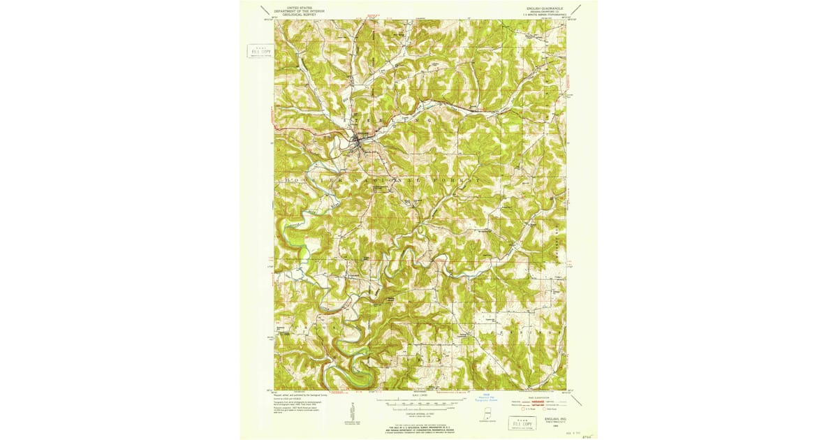 Old Maps of English, IN | Pastmaps