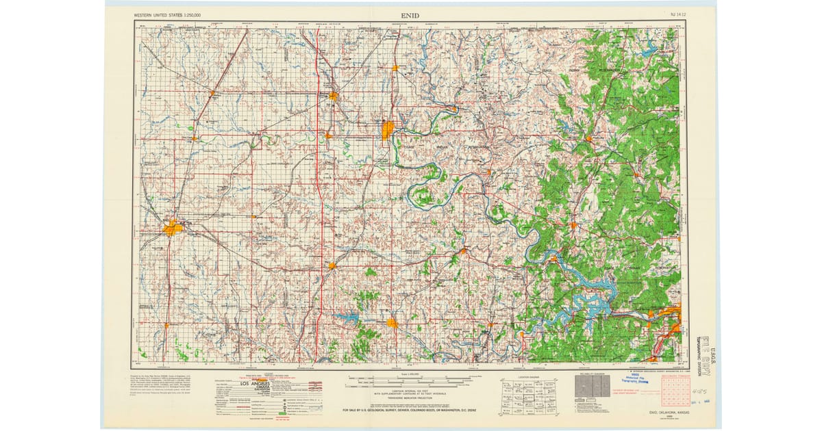 1950s Maps of Ponca City, OK | Pastmaps