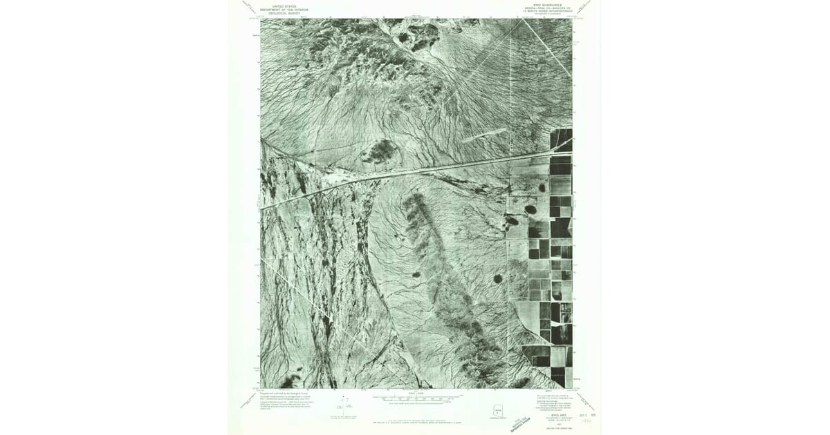 1971 Map of Enid, Pinal County, AZ — High-Res | Pastmaps