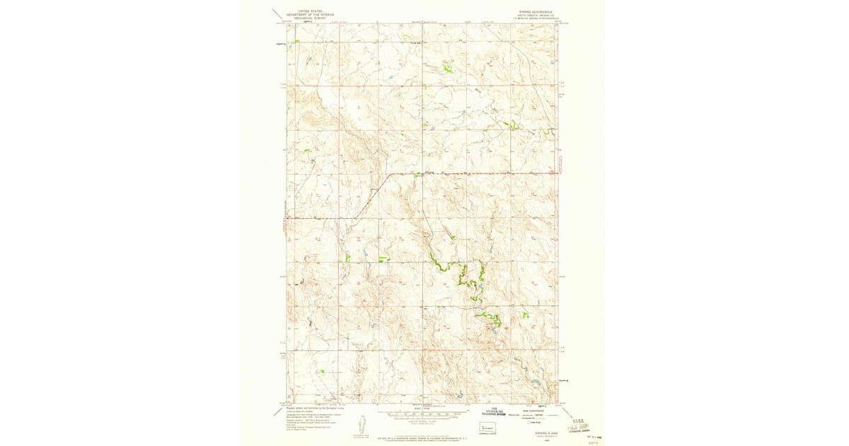 1959 Map of Enning, Meade County, SD — High-Res | Pastmaps
