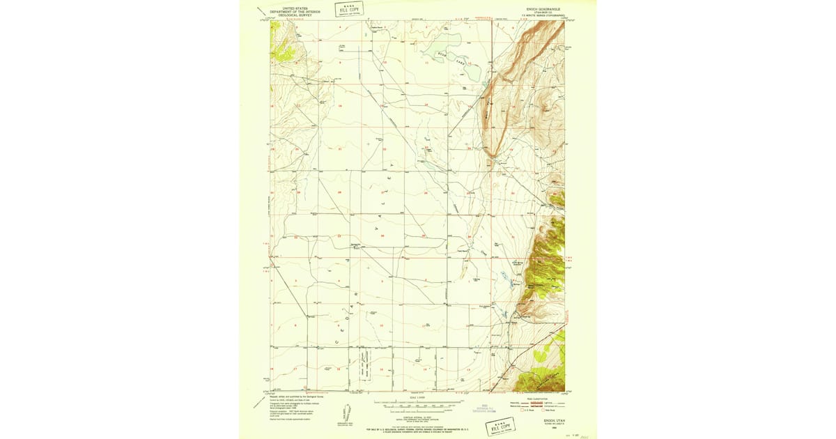 1950 Map of Enoch, UT — High-Res | Pastmaps