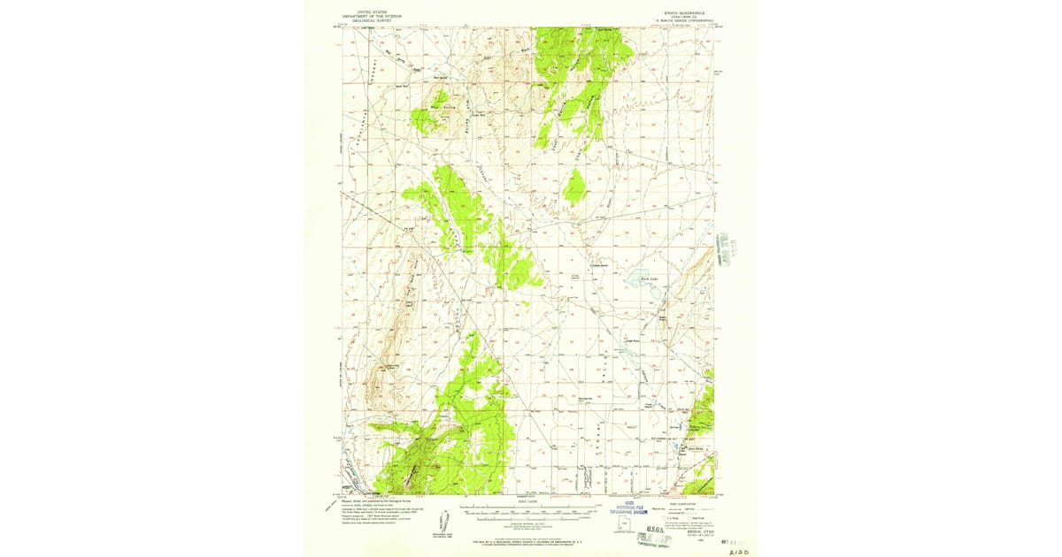 1950 Map of Enoch, UT — High-Res | Pastmaps
