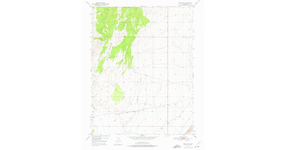 1950 Map of Enoch NE, Iron County, UT — High-Res | Pastmaps