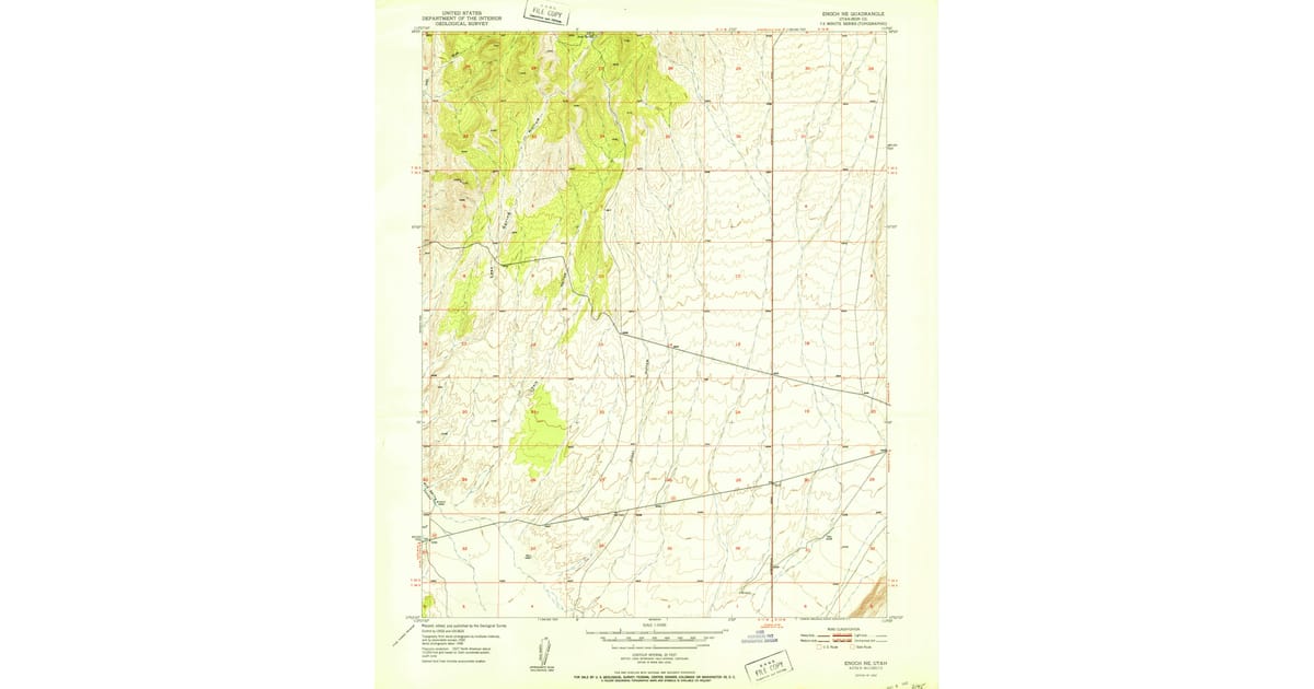 1952 Map of Enoch NE, Iron County, UT — High-Res | Pastmaps