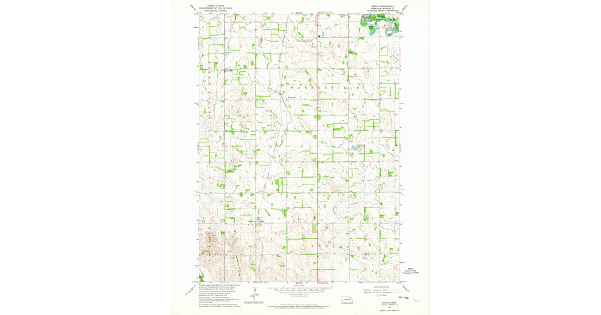 1963 Map of Enola, Madison County, NE — High-Res | Pastmaps