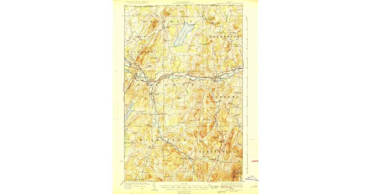 1924 Map of Enosburg Falls, VT — High-Res | Pastmaps