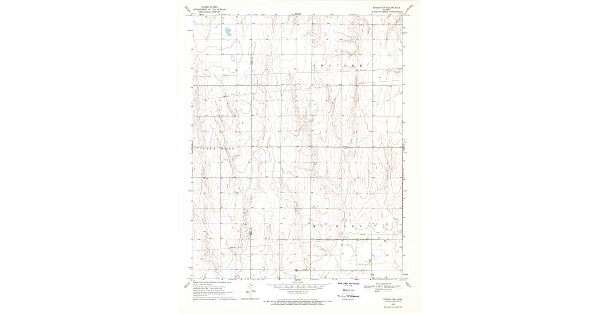 1969 Map of Ensign SW, Ford County, KS — High-Res | Pastmaps