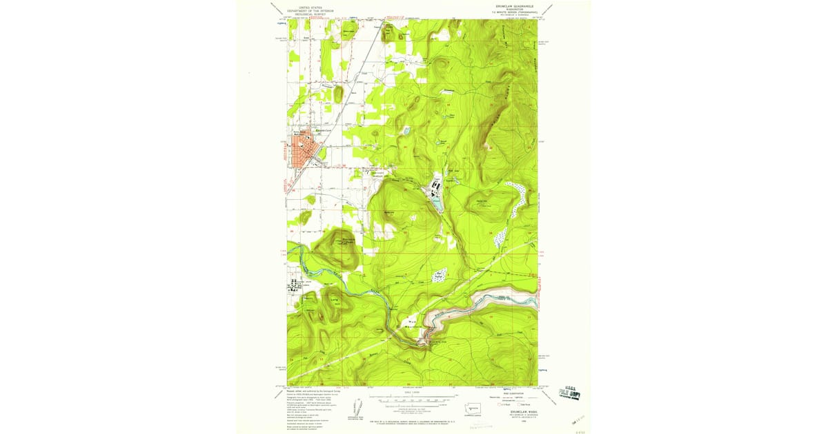 1956 Map of Enumclaw, WA — High-Res | Pastmaps