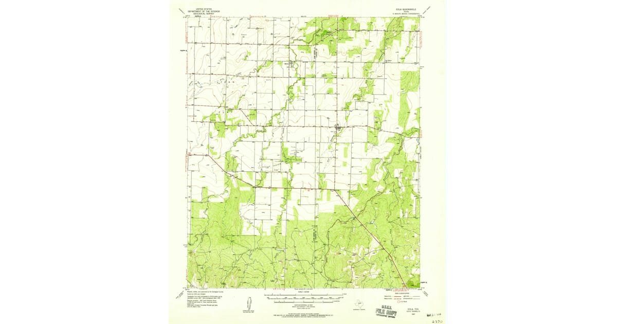 1957 Map of Eola, Tom Green County, TX — High-Res | Pastmaps