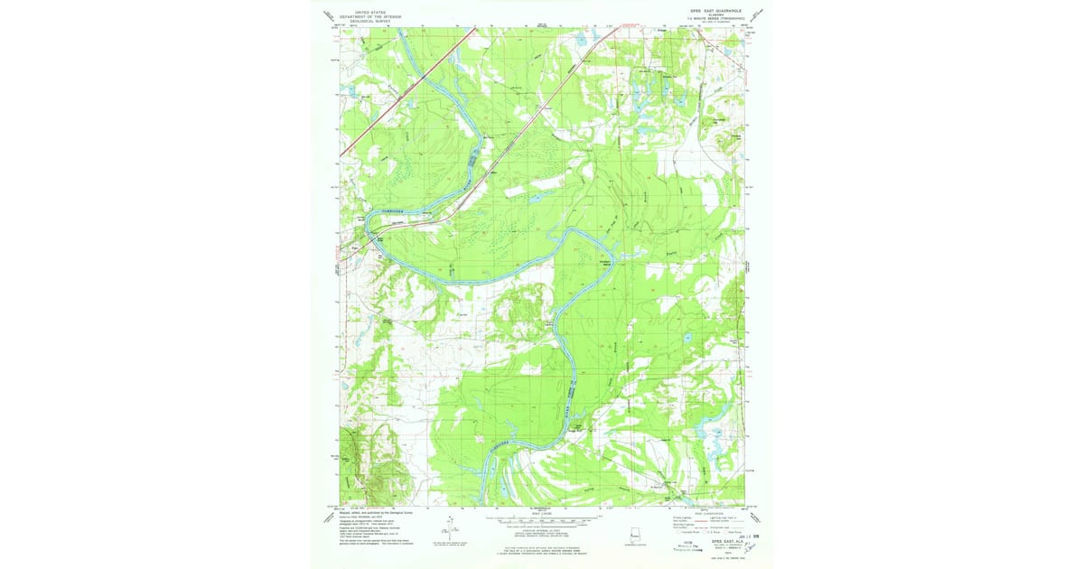 1974 Map of Epes East, Greene County, AL — High-Res | Pastmaps
