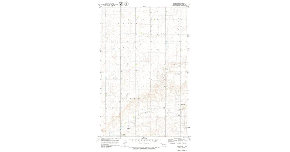 1978 Map of Epping NW, Williams County, ND — High-Res | Pastmaps
