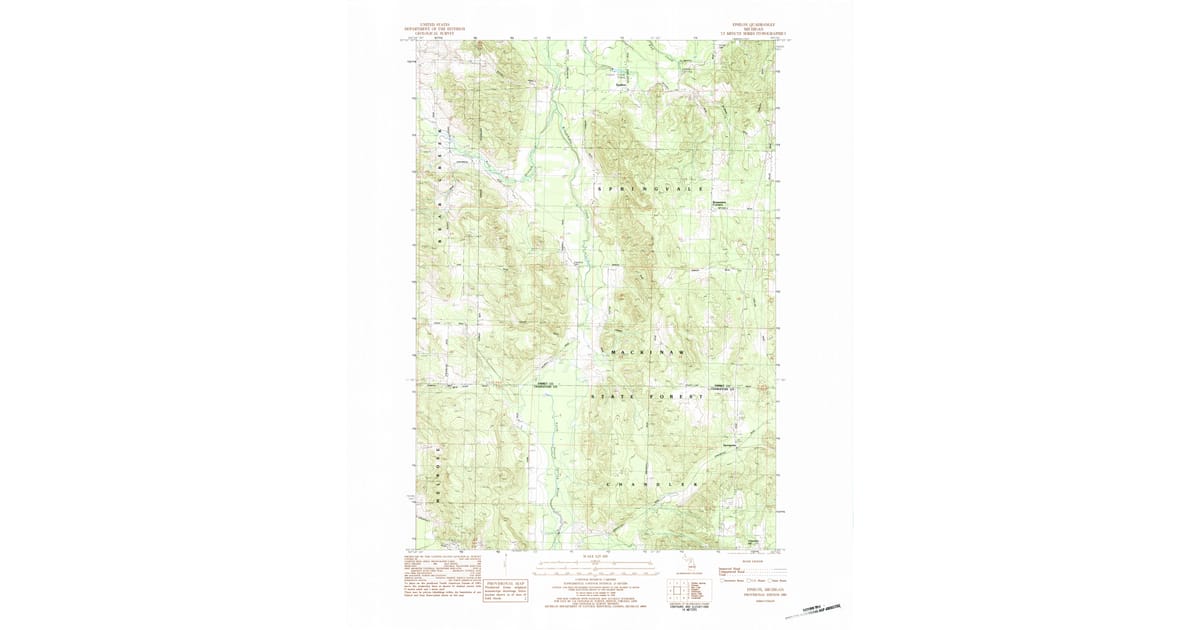 1983 Map of Epsilon, Emmet County, MI — High-Res | Pastmaps