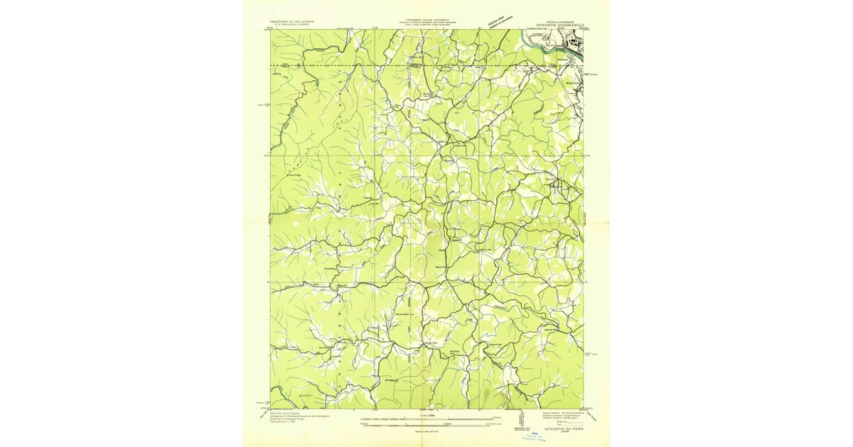 1935 Map of Epworth, GA — High-Res | Pastmaps