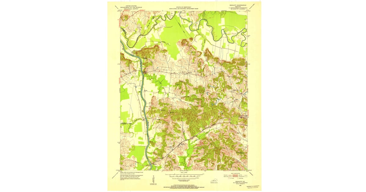1950s Maps of Muhlenberg County, KY | Pastmaps