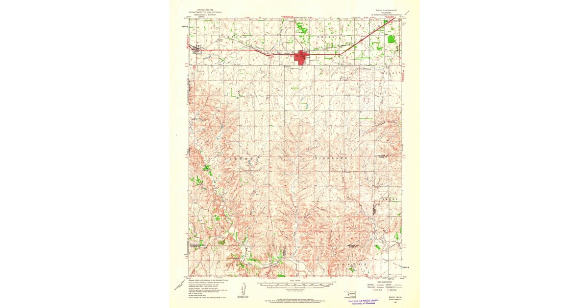 1961 Map of Erick, OK — High-Res | Pastmaps