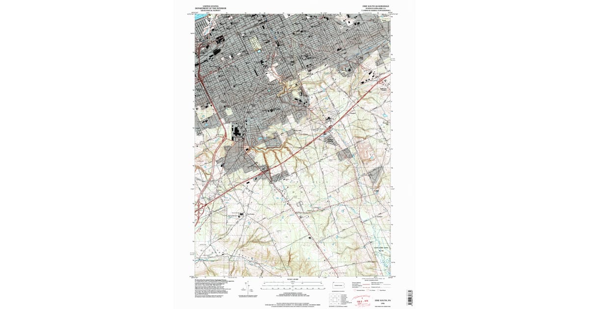 1990s Maps of Perry Park, Erie | Pastmaps