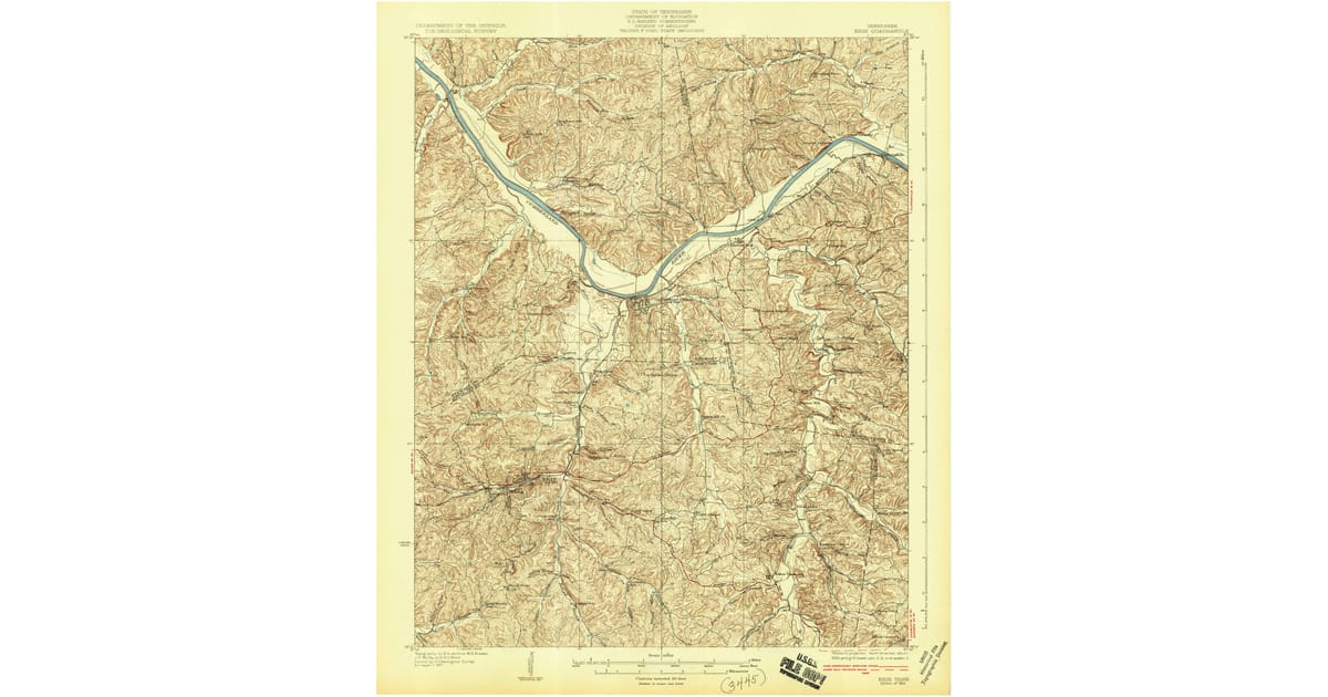 1931 Map of Erin, TN — High-Res | Pastmaps