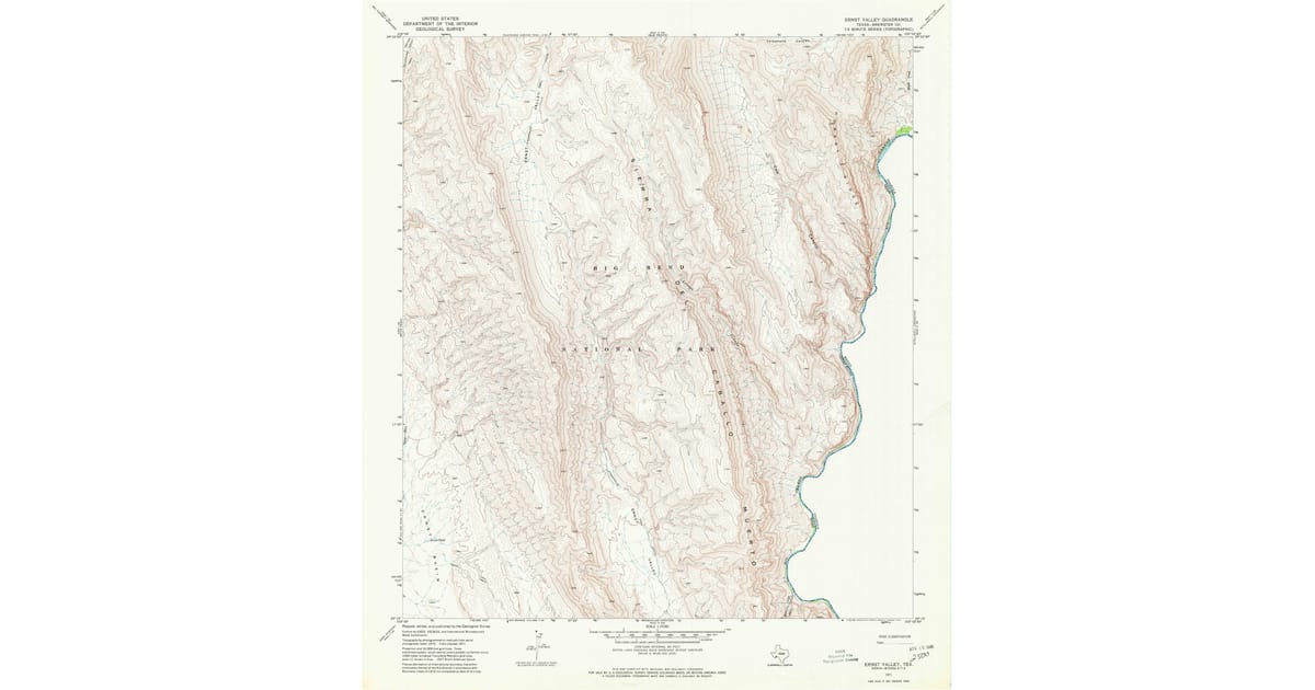 1971 Map of Ernst Valley, Brewster County, TX — High-Res | Pastmaps