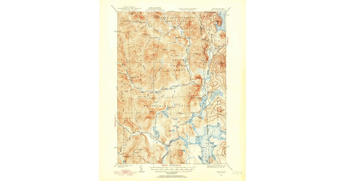 Old Maps of Magalloway Plantation, ME | Pastmaps